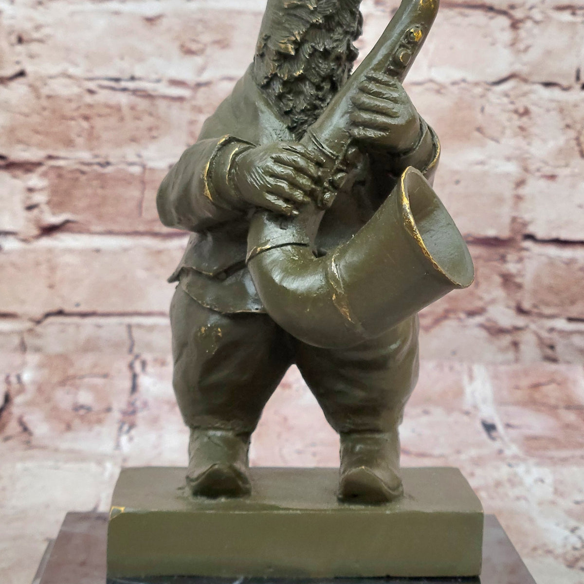 Bear Playing Saxophone Bronze Sculpture - Whimsical Animal Music Art ...