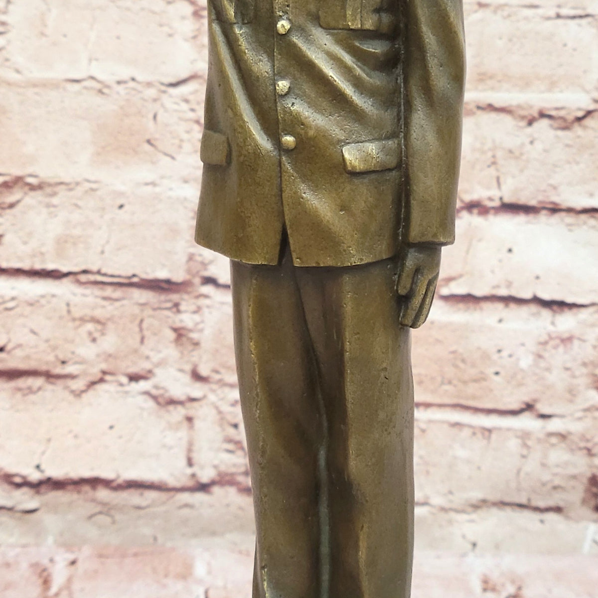 Bronze Saluting Soldier Statue – Military or Police Officer in Uniform ...