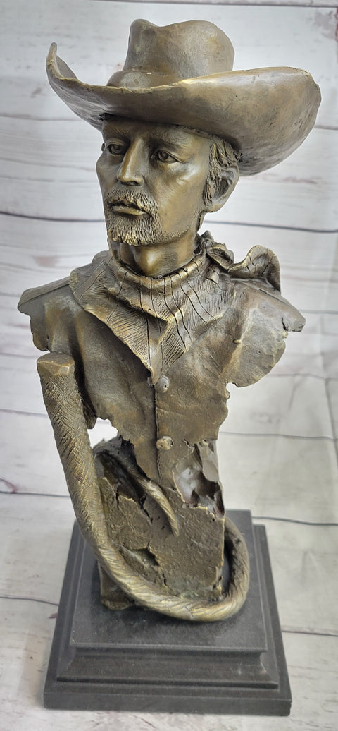 Signed Collector Edition Buffalo Bill Old West Cowboy Bronze Sculpture ...