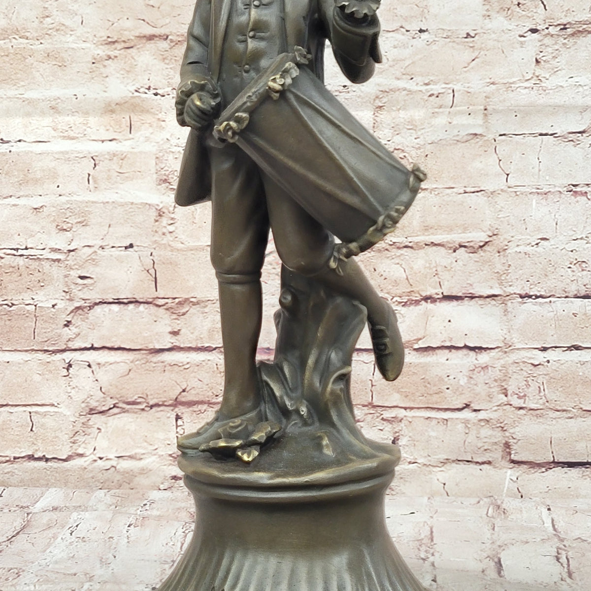 American Revolutionary War Drummer - Bronze Metal Figure Statue Sculpt ...
