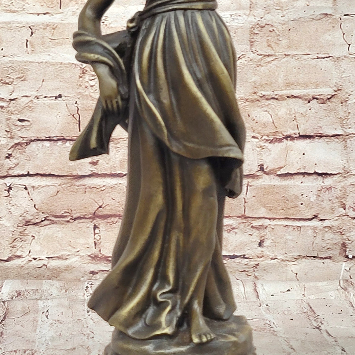 Roman Woman in Flowing Robes - Bronze Metal Sculpture Statue Original ...