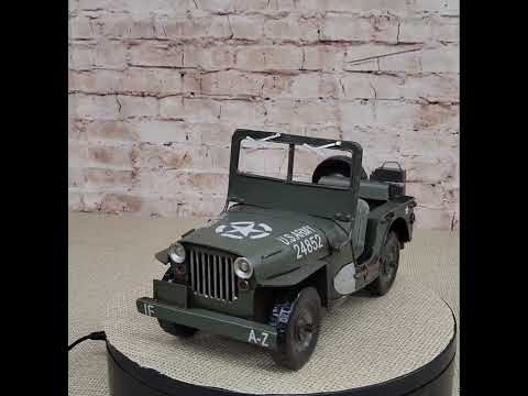 Willys Jeep Model WWII US Army handmade vintage metal model decoration ...