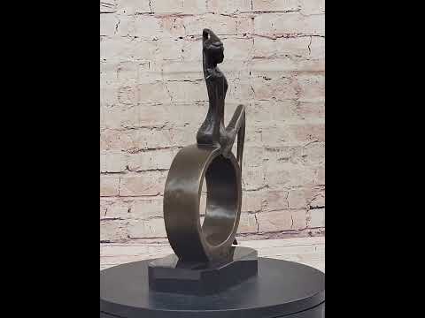 Hand Made Original Artwork by Collet Abstract Woman Female Bronze Scul ...