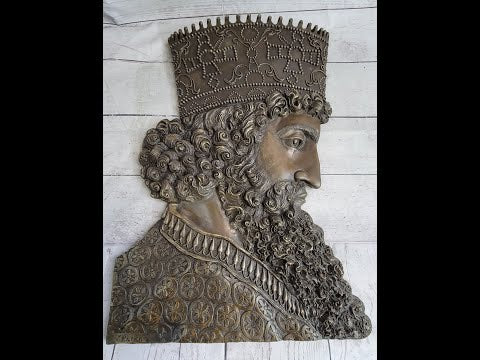 Cyrus The Great Persia Dynasty Wall Mount Genuine Bronze Sculpture Sig ...