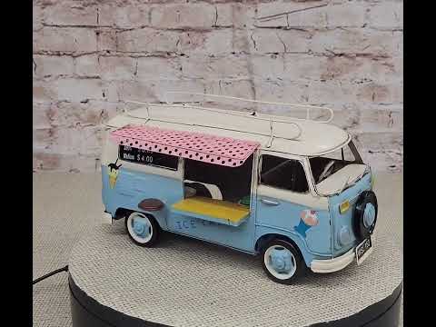 Decorative US Ice Cream Truck Model handmade vintage Metal Car Model F ...