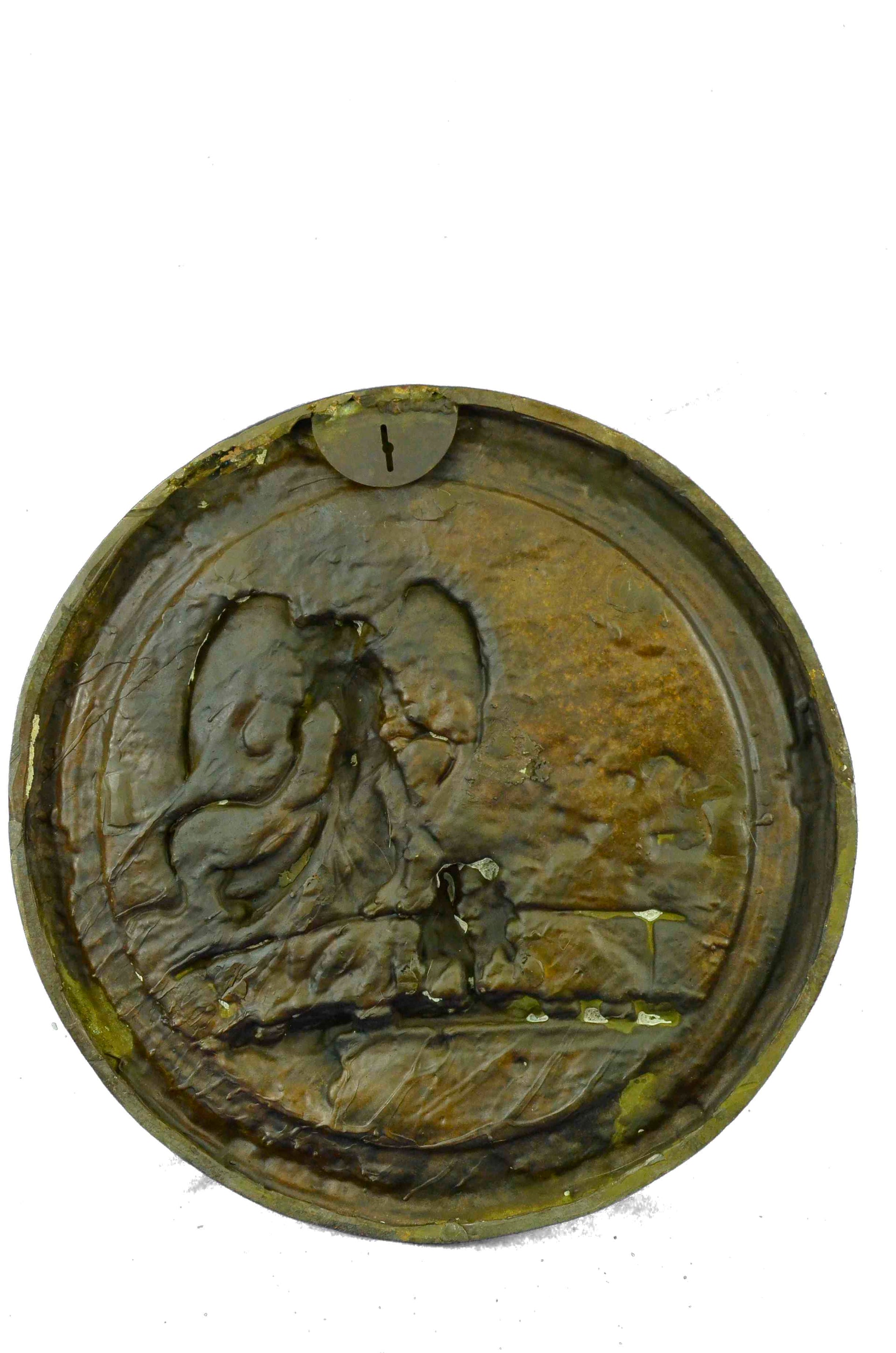 Signed Original Jean Patoue Guardian Angel Wall Mount Bronze Sculpture ...