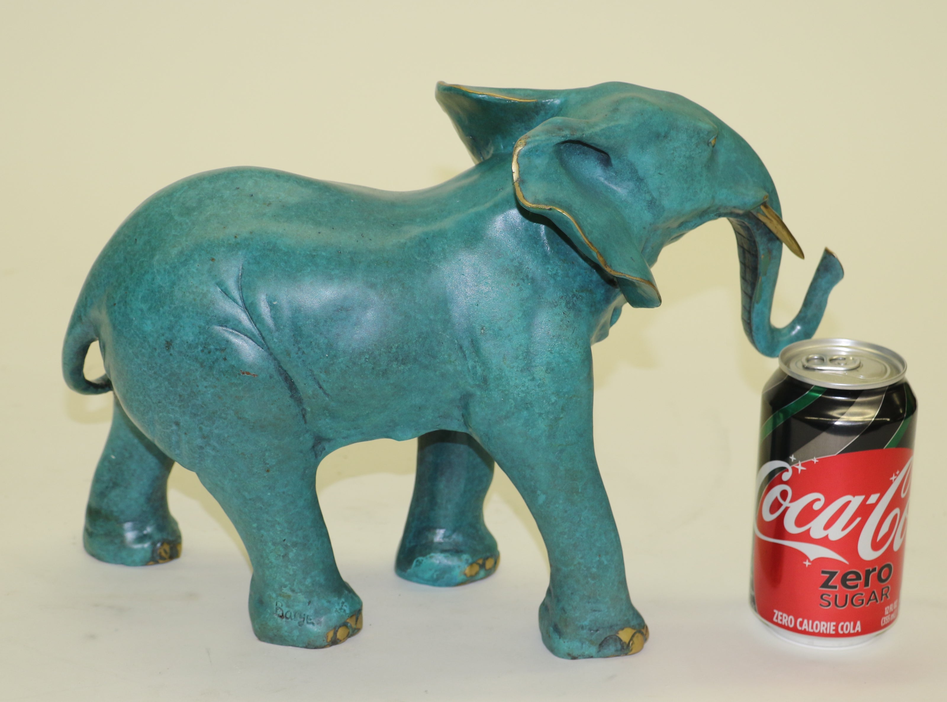 Limited Edition Elephant W/ Trunk Up Bronze Sculpture Sign of Prosperi ...