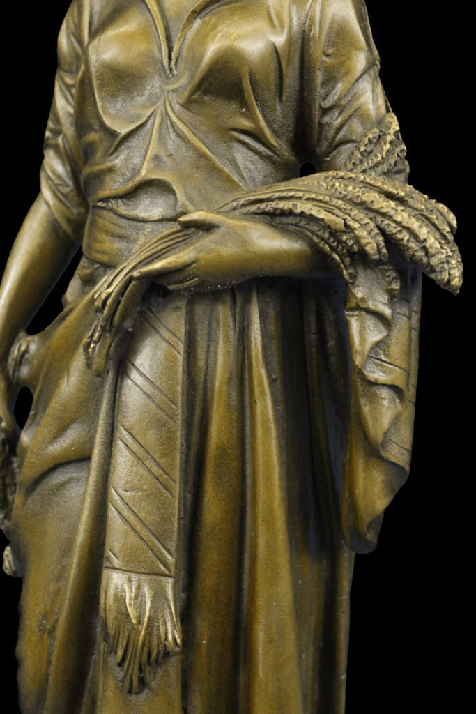 Reproduction Of Greek Goddess Bronze Sculpture Marble Base Statue Art ...