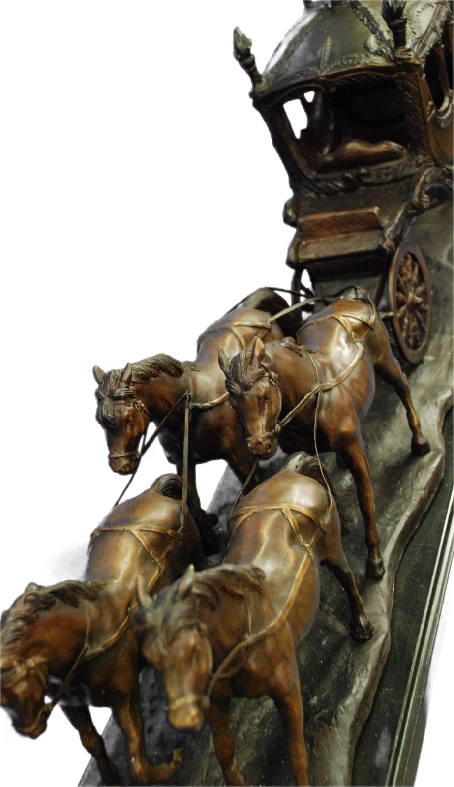 Handmade''Stagecoach''Hot Cast Bronze Western Sculpture Lost Wax ...
