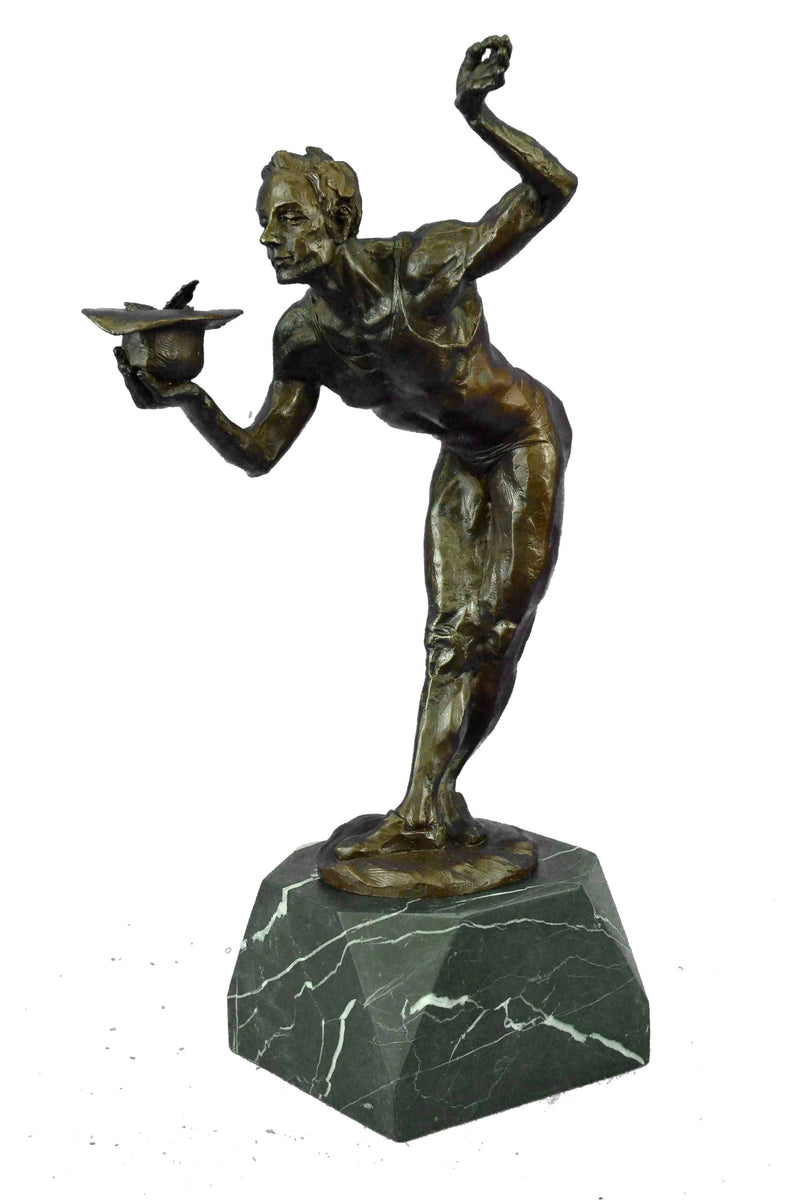Art Deco Magic Magician Do The Hat Trick Bronze Sculpture Figure ...