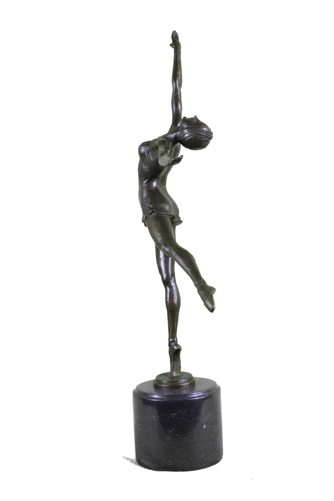 Signed Bruno Zach young Sexy Ballerina Dancer Bronze Sculpture 24 ...