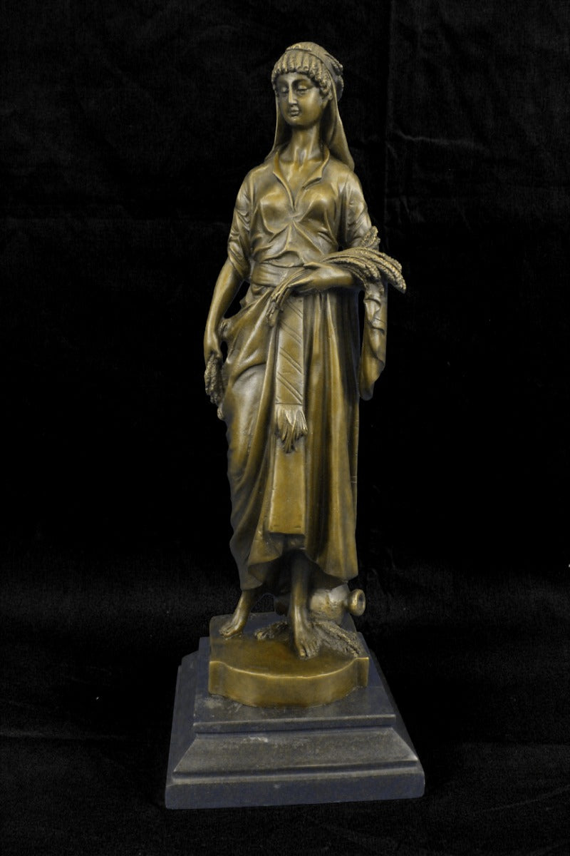 Reproduction Of Greek Goddess Bronze Sculpture Marble Base Statue Art ...