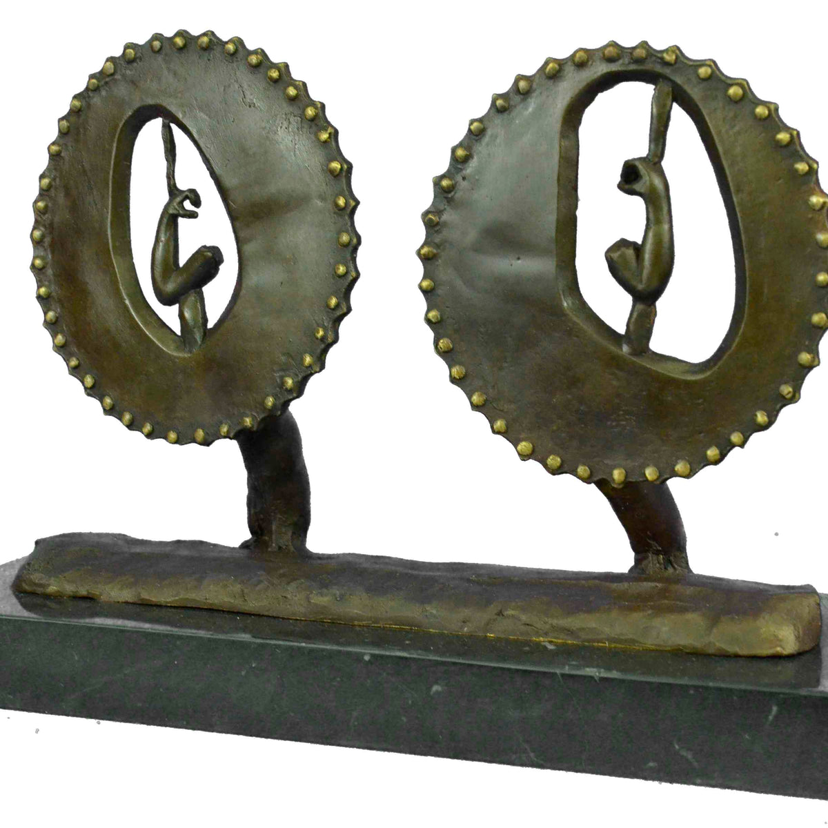 Original Body Builder Trophy Bronze Sculpture Marble Base Figurine Fig ...
