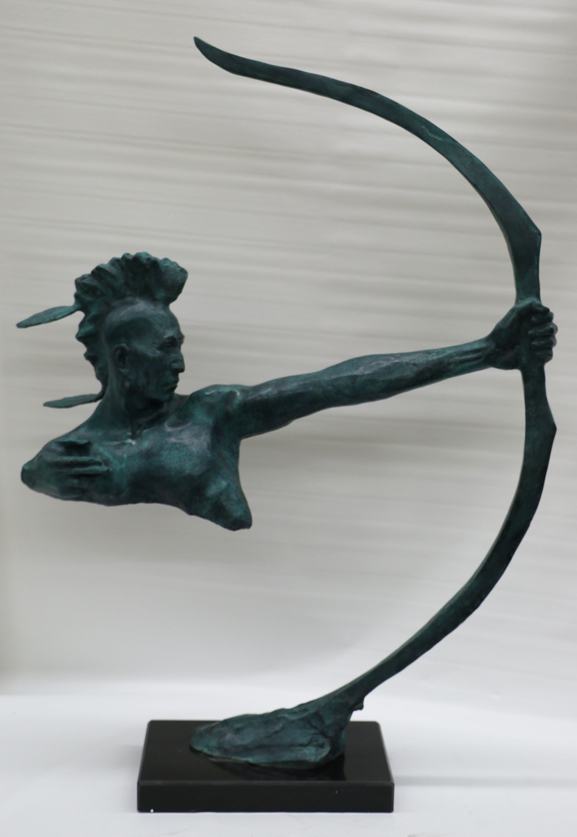Signed Original Limited Edition Mario Nick Indian Archer Bronze Sculpt ...