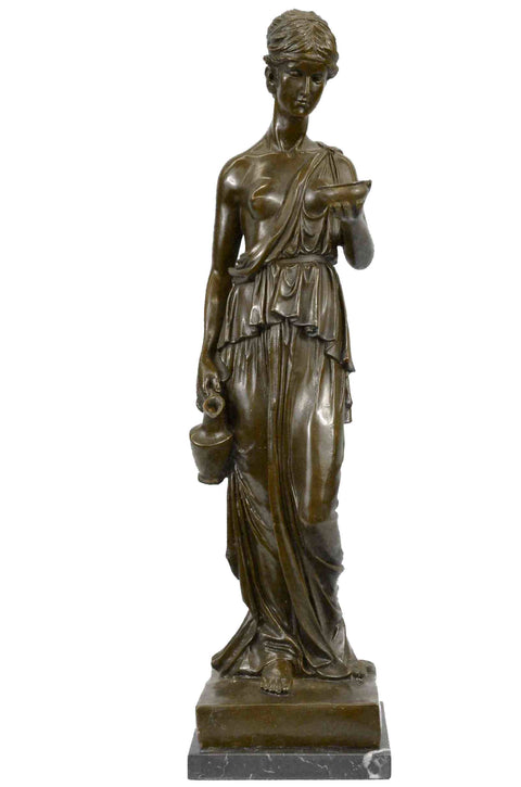 ART NOUVEAU BEAUTY FIGURAL LADY METAL BUST STATUE VICTORIAN WOMAN BRON ...