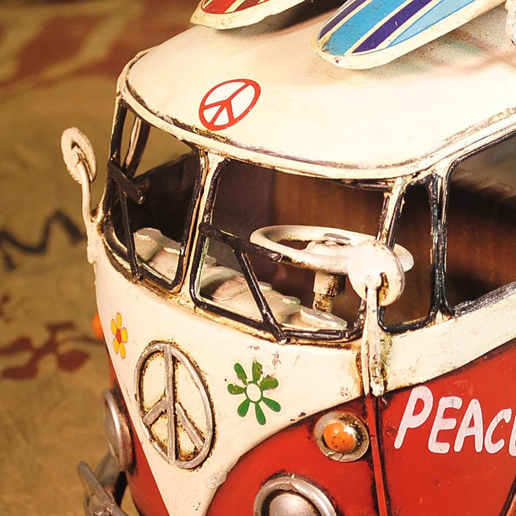 Groovy Peace VW Bus Volkswagen Antique Style Collectible Sculpture Fig ...
