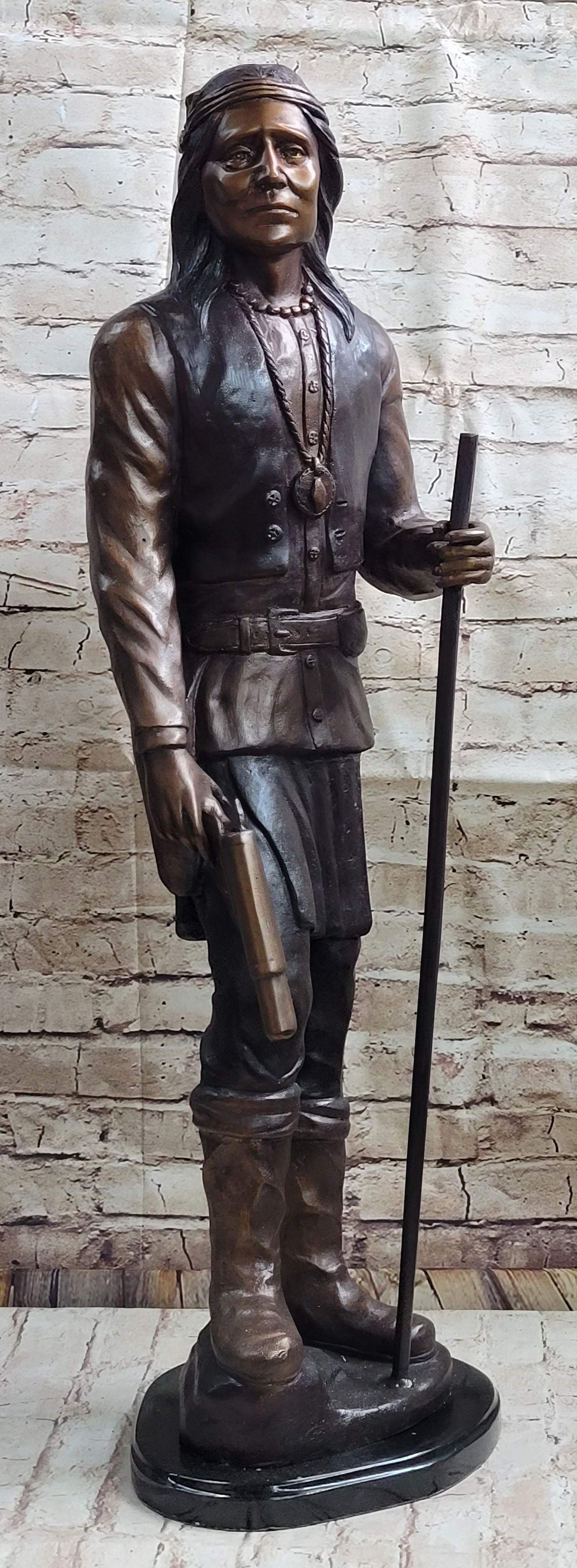 Native American Indian Apache Chief Cochise Bronze Statue Sculpture Fi ...