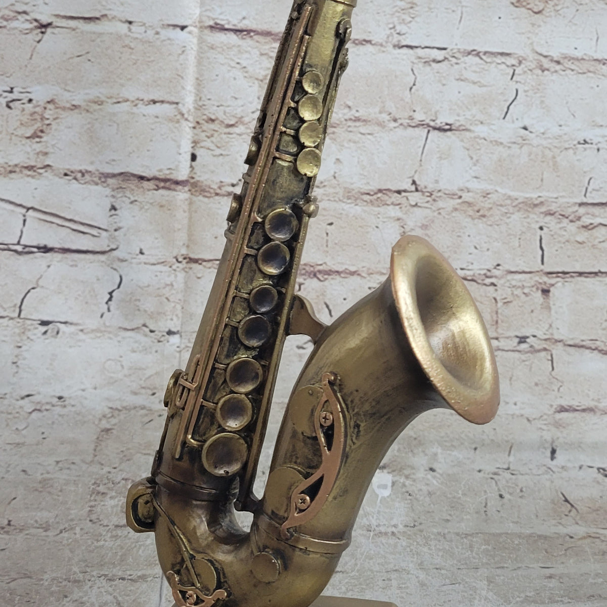 Saxophone Sculpture Decor Vintage Sax Statue Resin Musical Sculpture ...