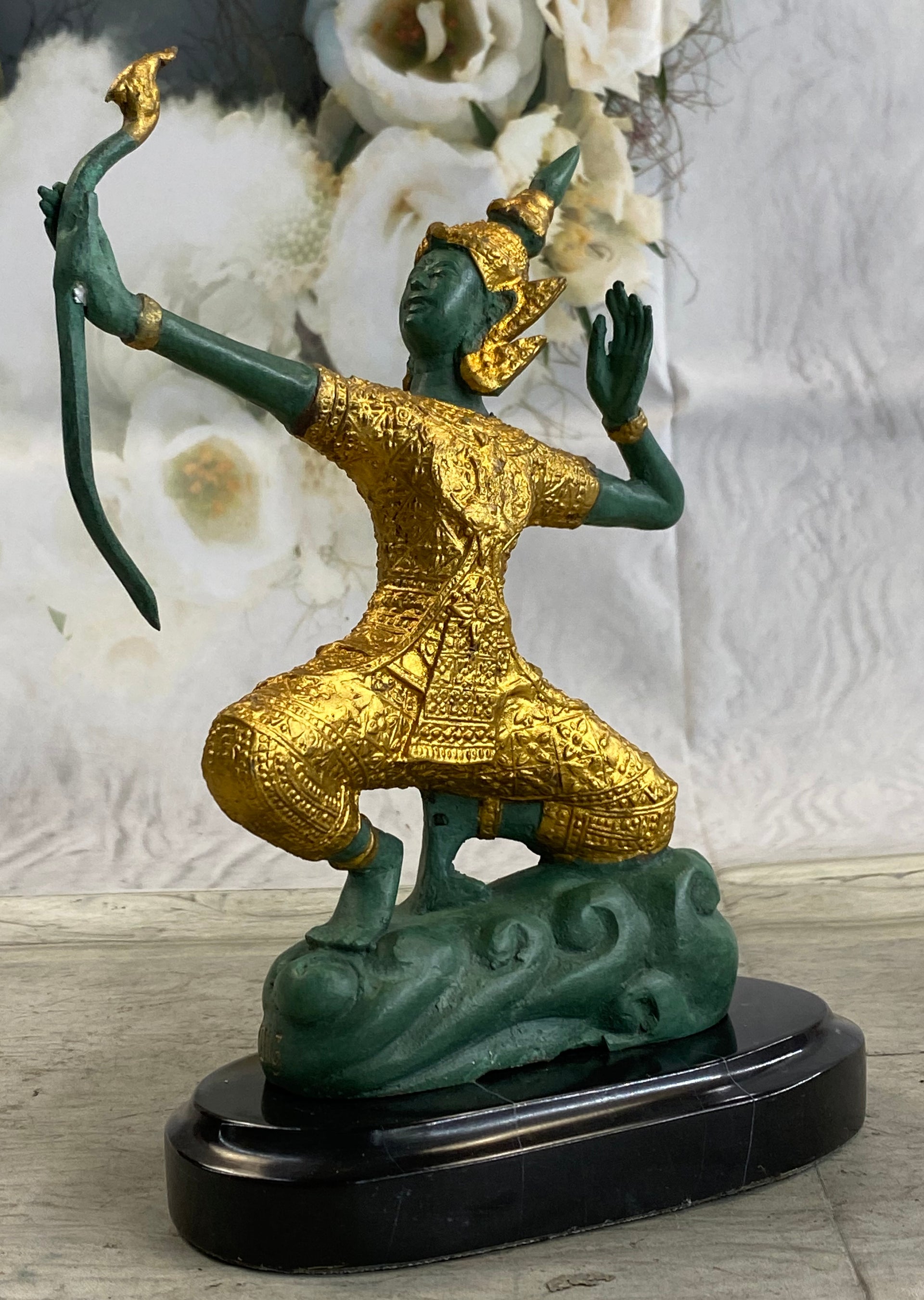 Handmade Bronze Hindu Dancer Prince Statue Religious 10'' Rama Figure ...
