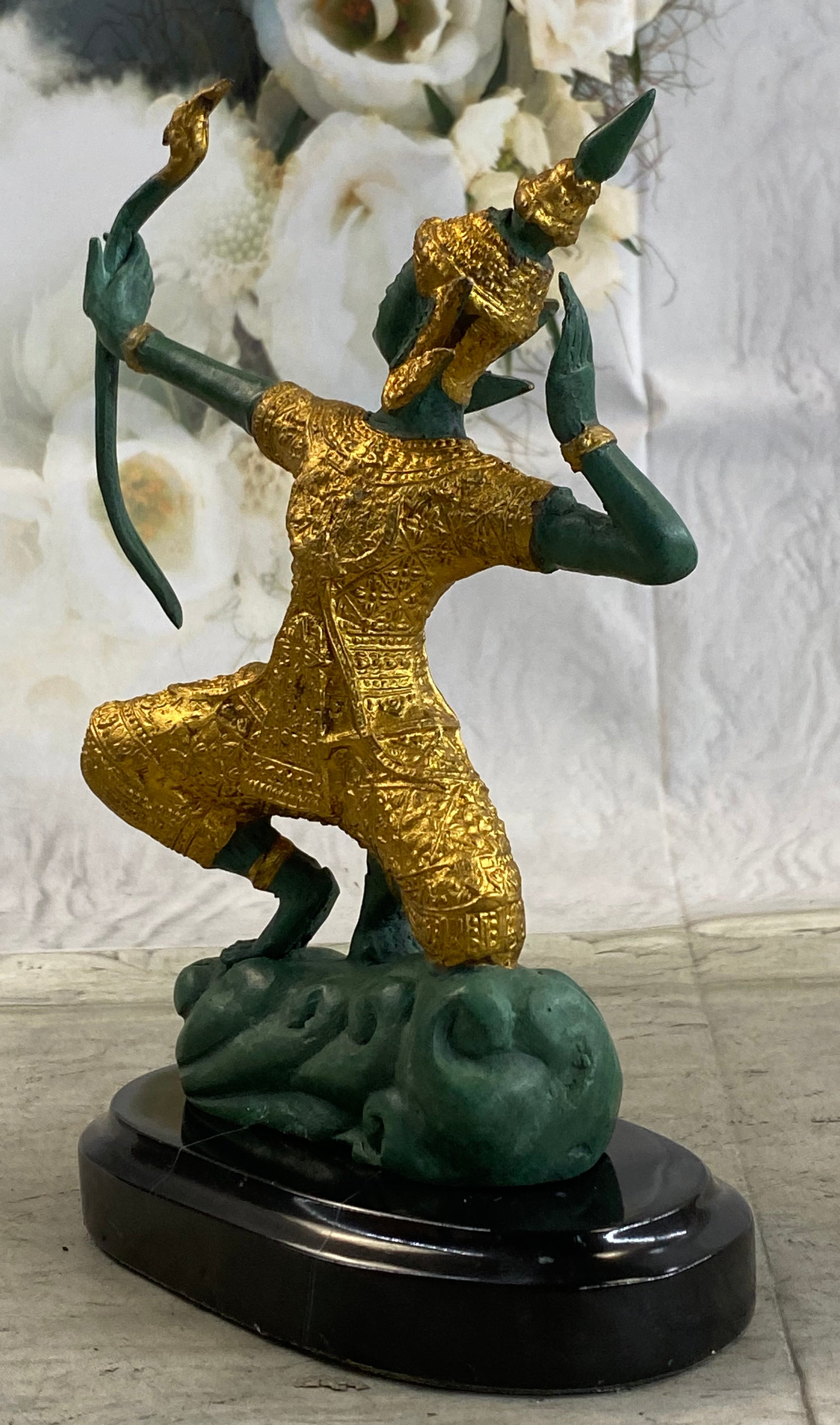 Handmade Bronze Hindu Dancer Prince Statue Religious 10'' Rama Figure ...