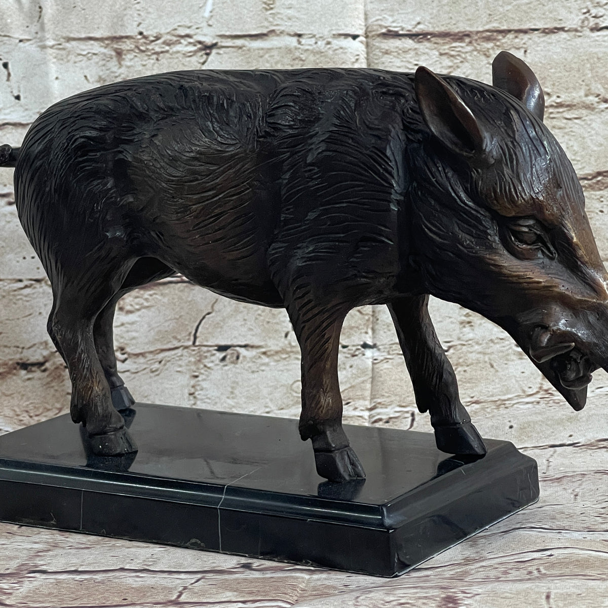 Boar Wild Pig Bronze Sculpture Statue Moigniez Figure Farm Animal Lost ...