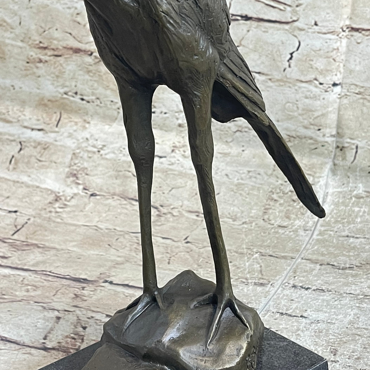 Handmade Bronze Sculpture, Statue STORK EXOTIC BRONZE Gift – Bronzhaus
