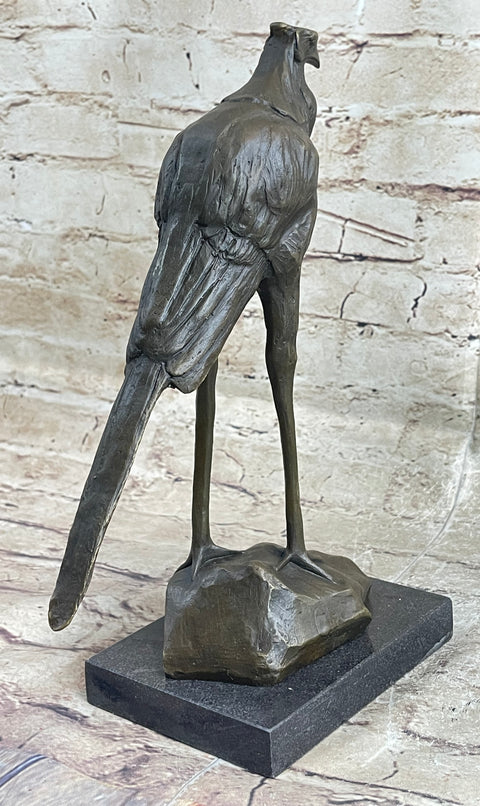 Handmade Bronze Sculpture, Statue REMBRANDT BUGATTI STORK EXOTIC BRONZ ...
