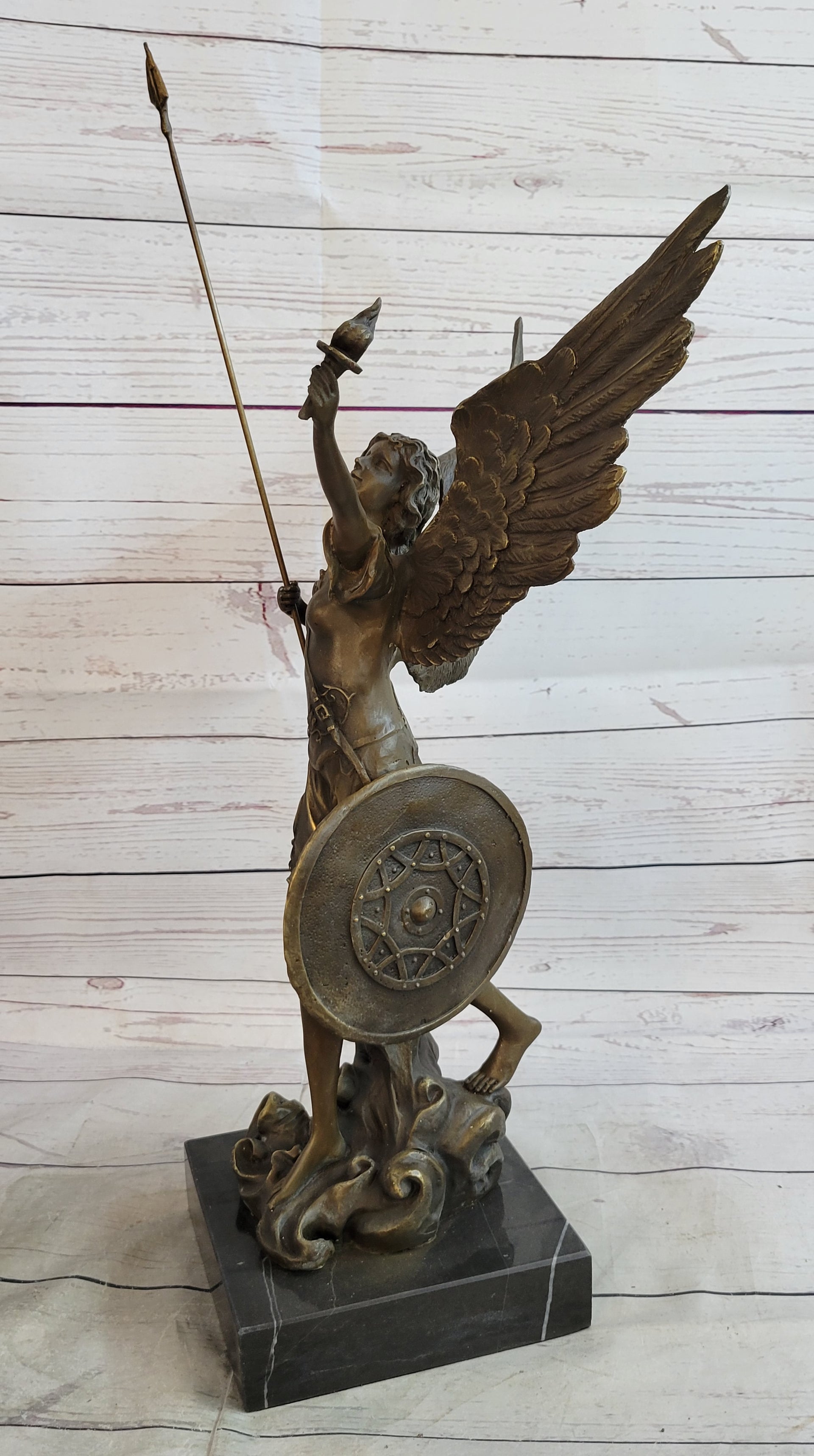 20'' Tall Archangels Nike Angel of Victory Mythical Bronze Sculpture S ...