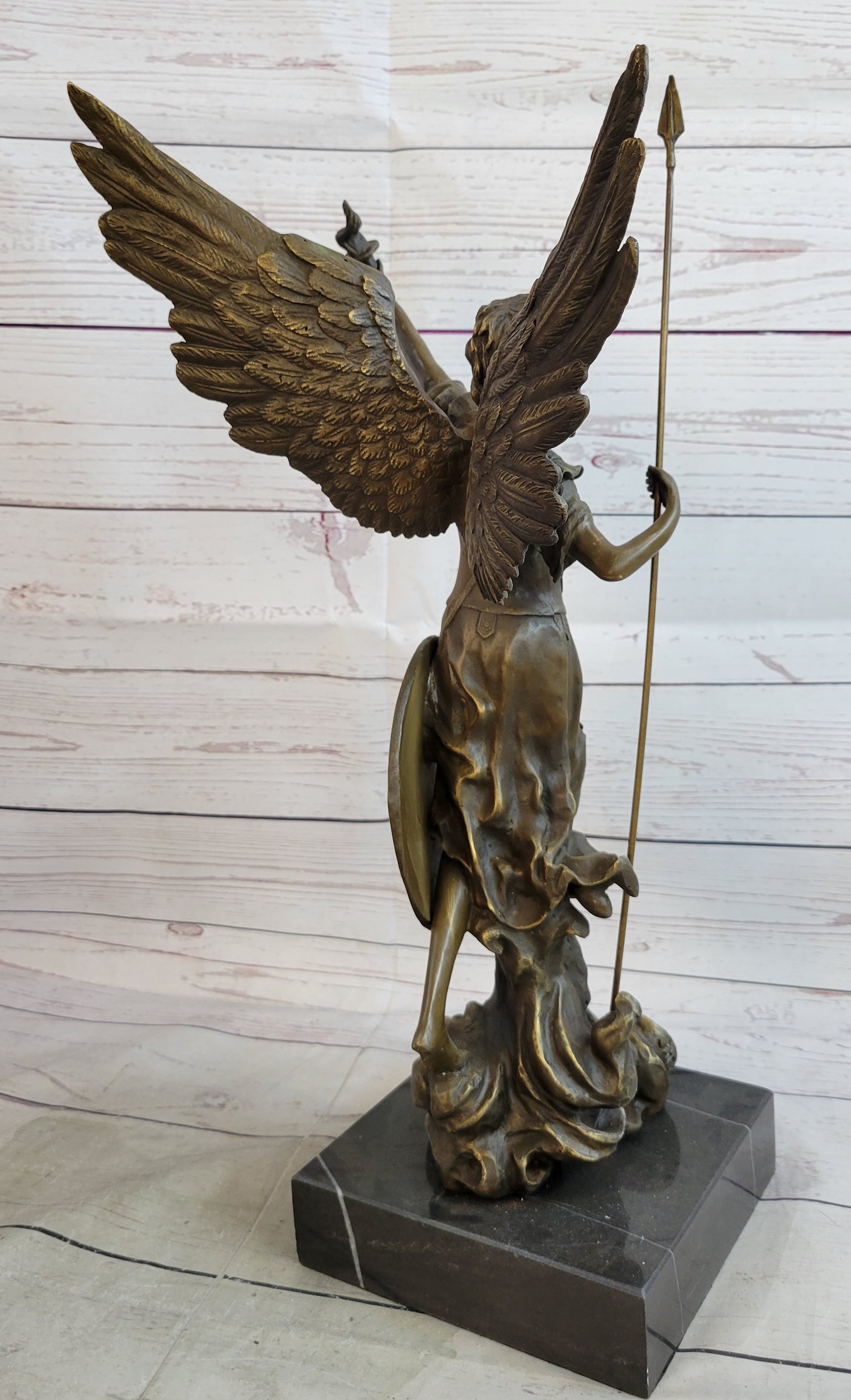 20'' Tall Archangels Nike Angel of Victory Mythical Bronze Sculpture S ...