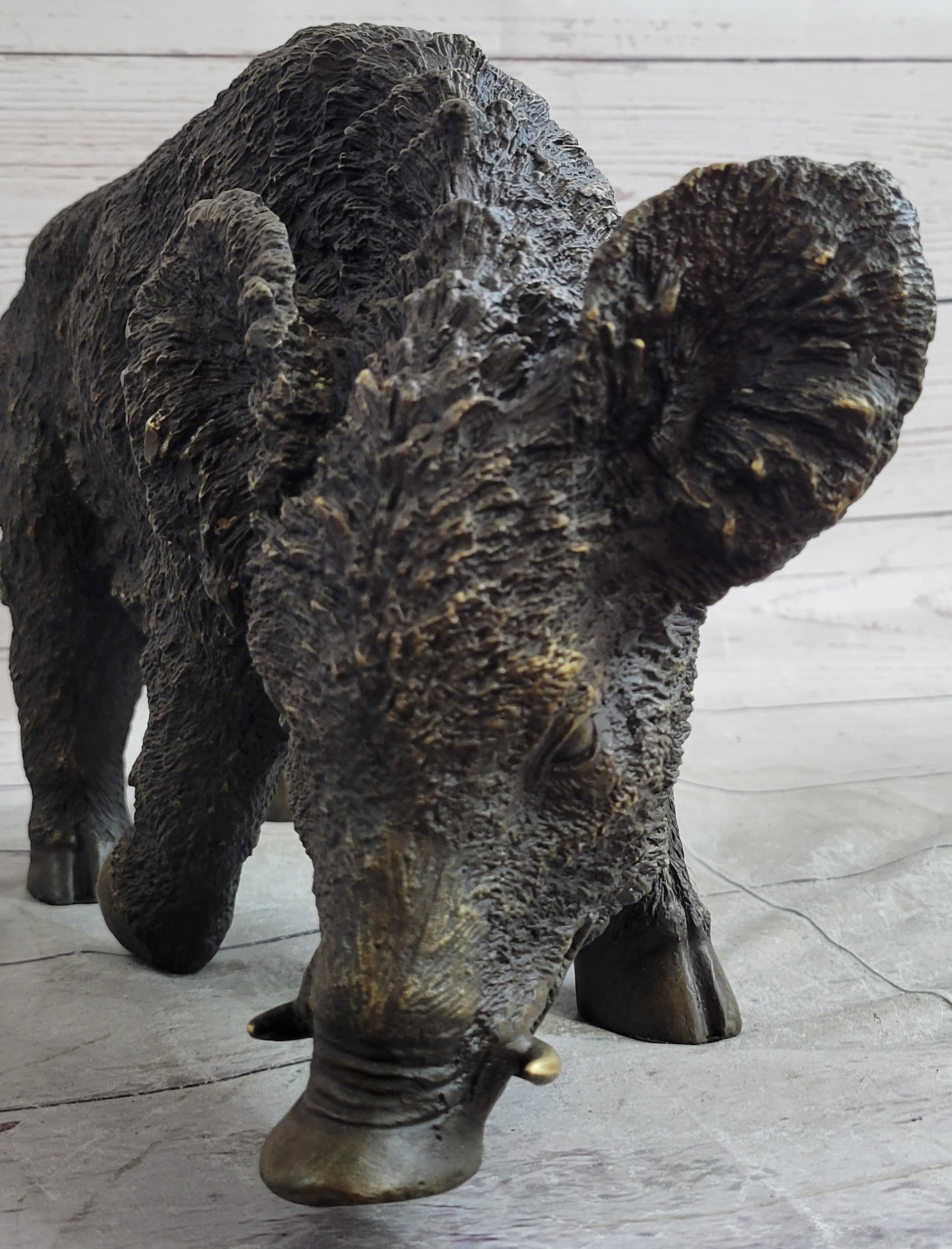 Wild Boar Pig Feral Hog Bronze Sculpture Statue Figure Figurine Decor ...