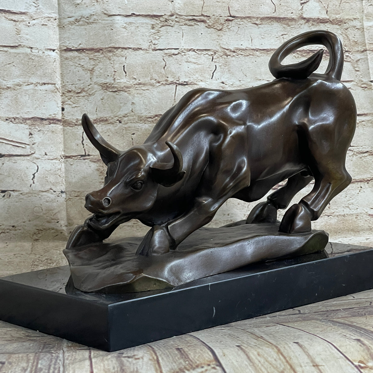 Bronze Statue Marble Base Spanish Matador Bull Toro Statue Sculpture F ...