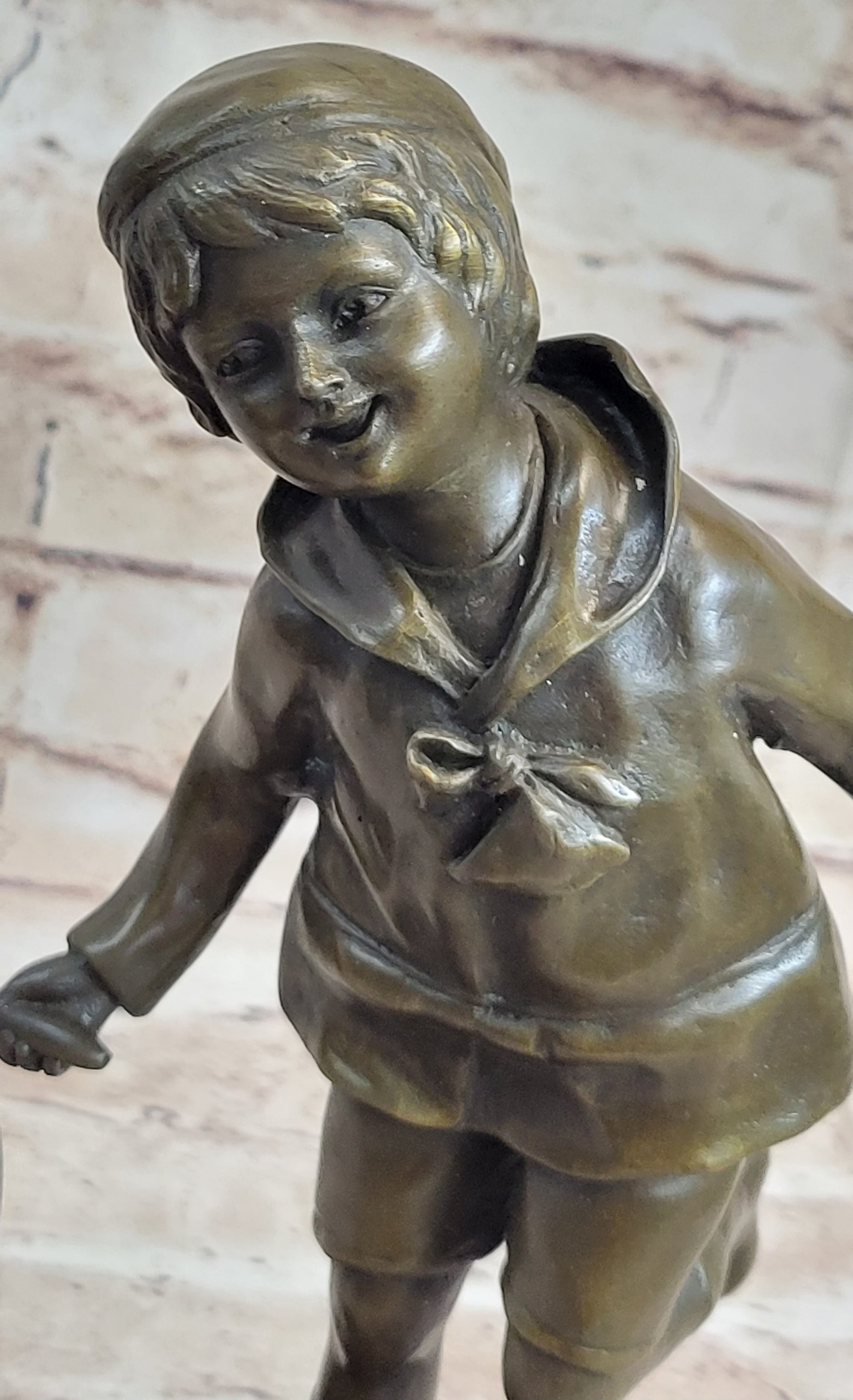 Child With Hula Hoop Bronze Metal Statue Sculpture Figurine Figure Dec ...