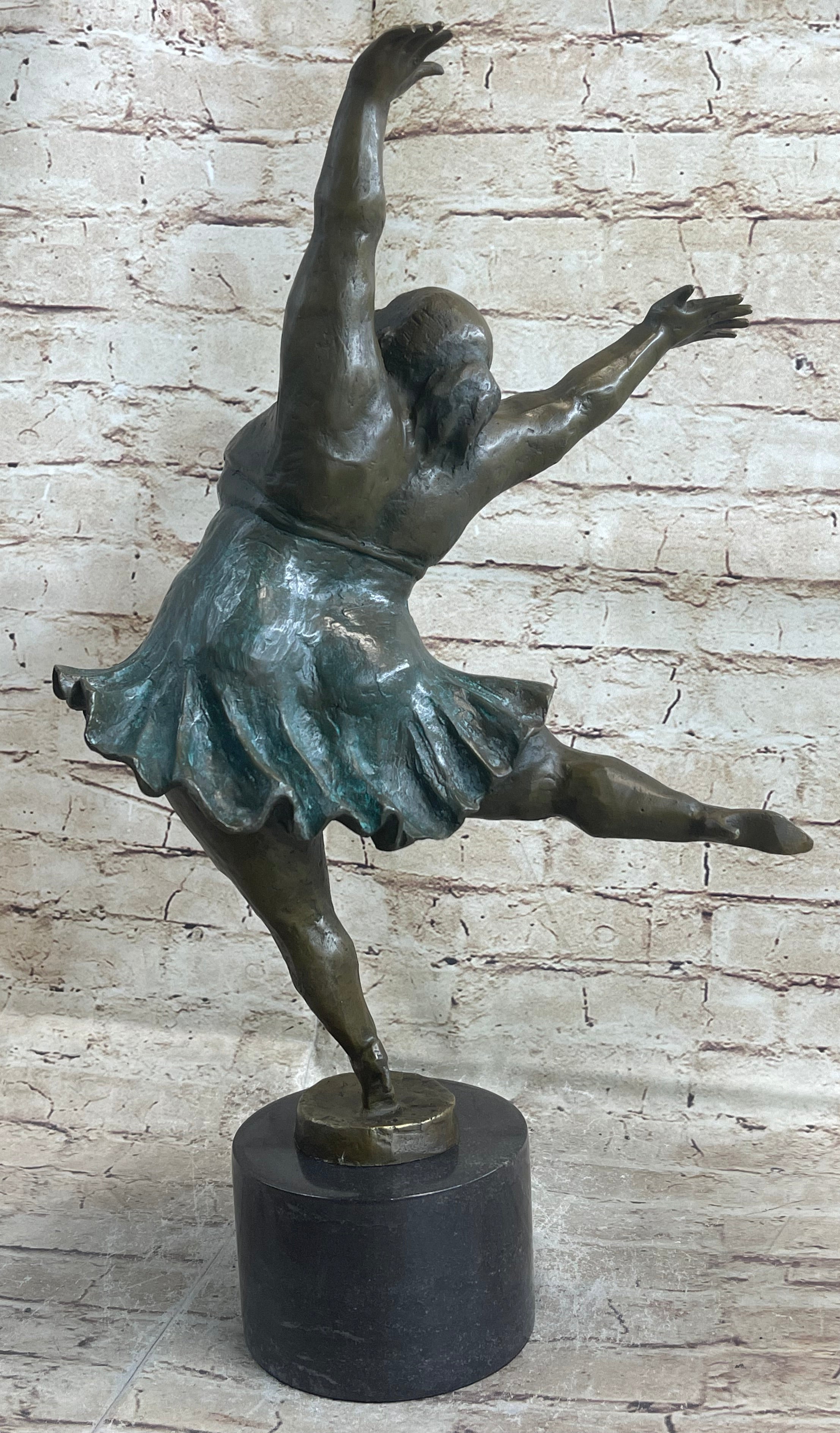 Full Figure Ballerina Ballet Dancer Arabesque Pirouette Bronze Sculptu ...