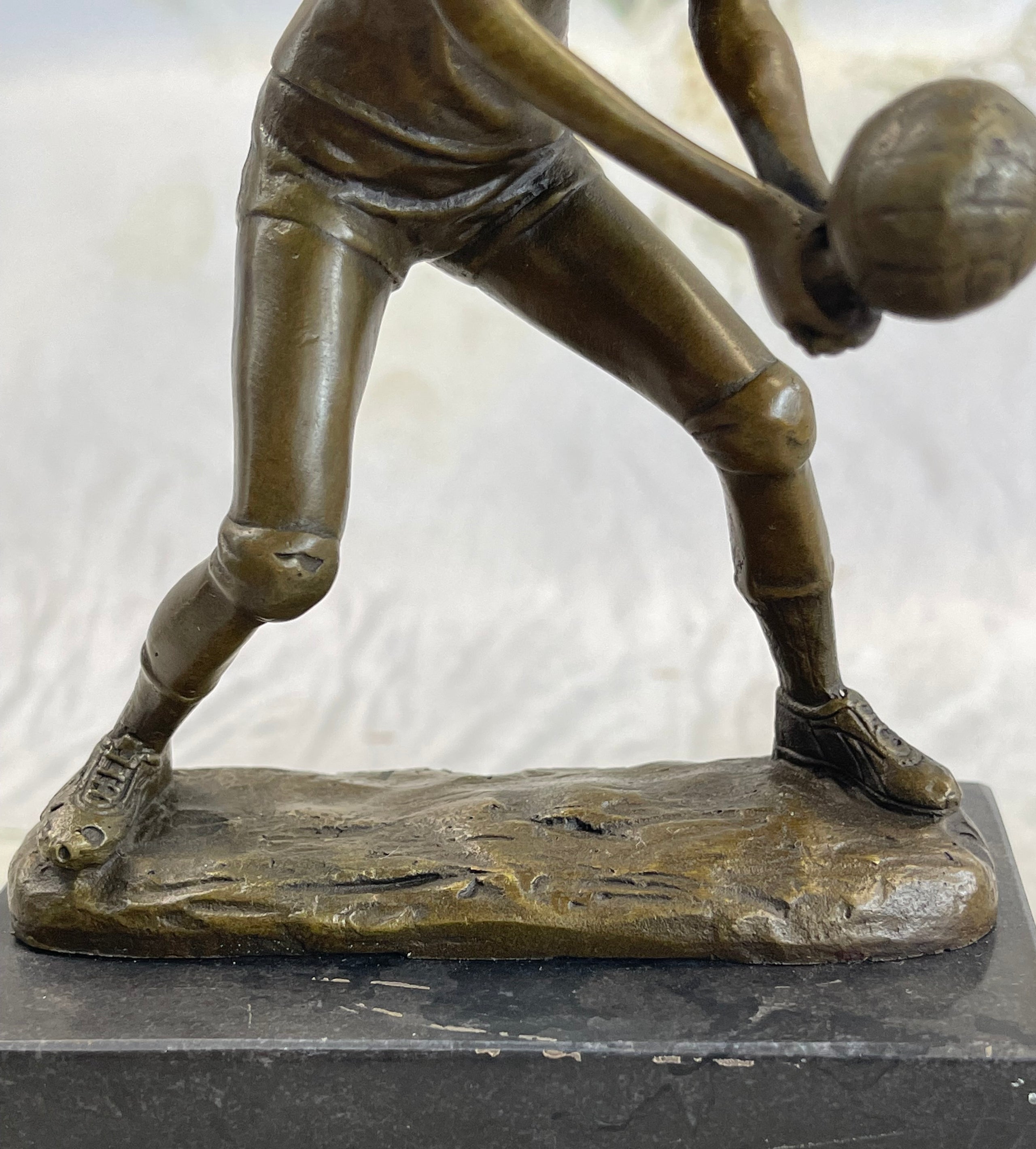 Girl Volleyball Olympic Sport Game Bronze Figurine Statue Hot Cast Scu ...
