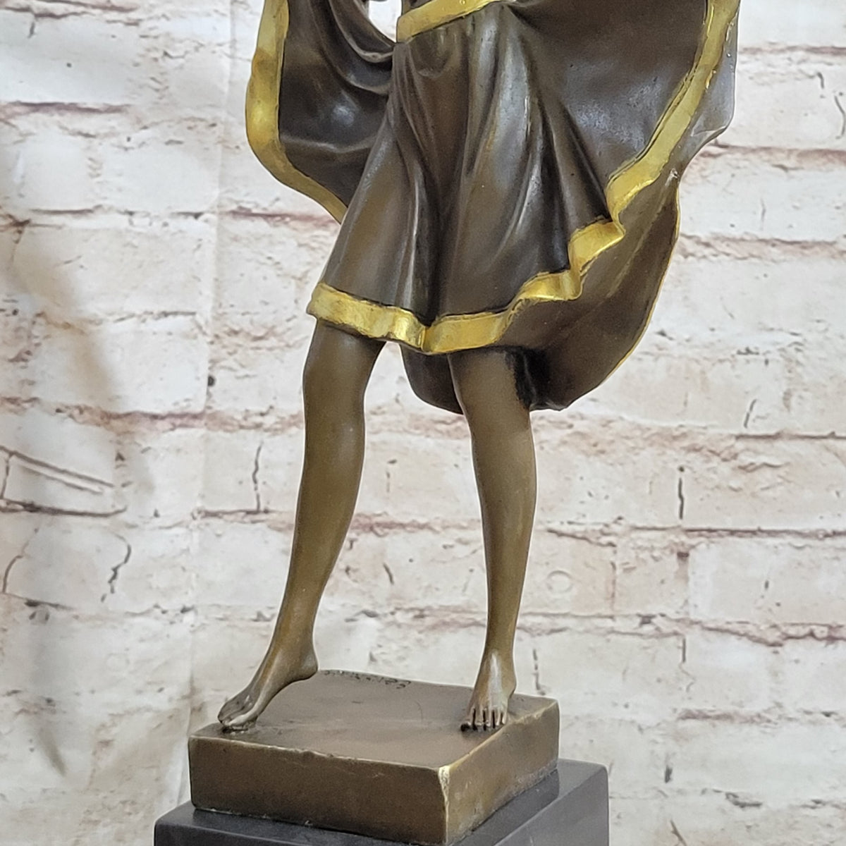 Elegant Bronze Sculpture of a Dancing Woman – Art Deco Style Statue of ...