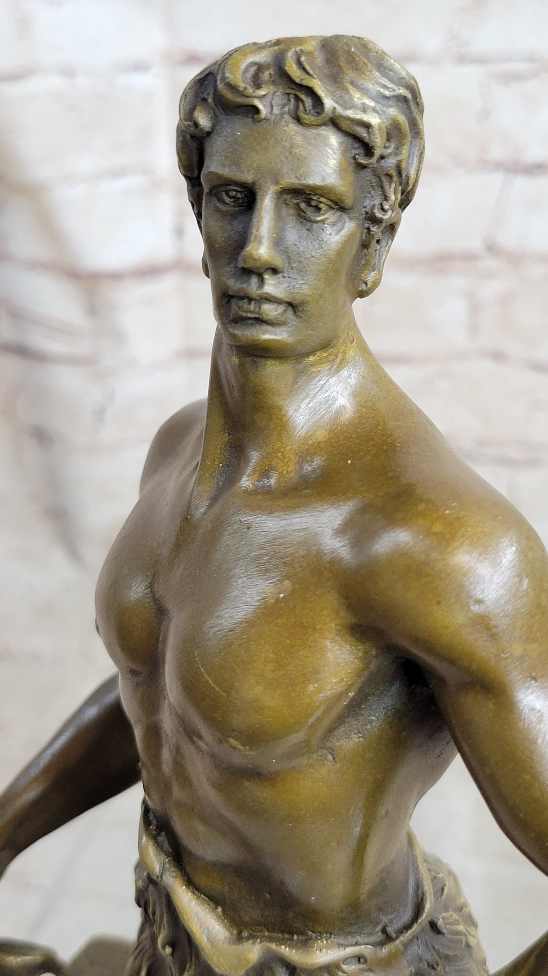 Vintage French bronze sculpture of a Man Artist Maurice Constant Le Tr ...