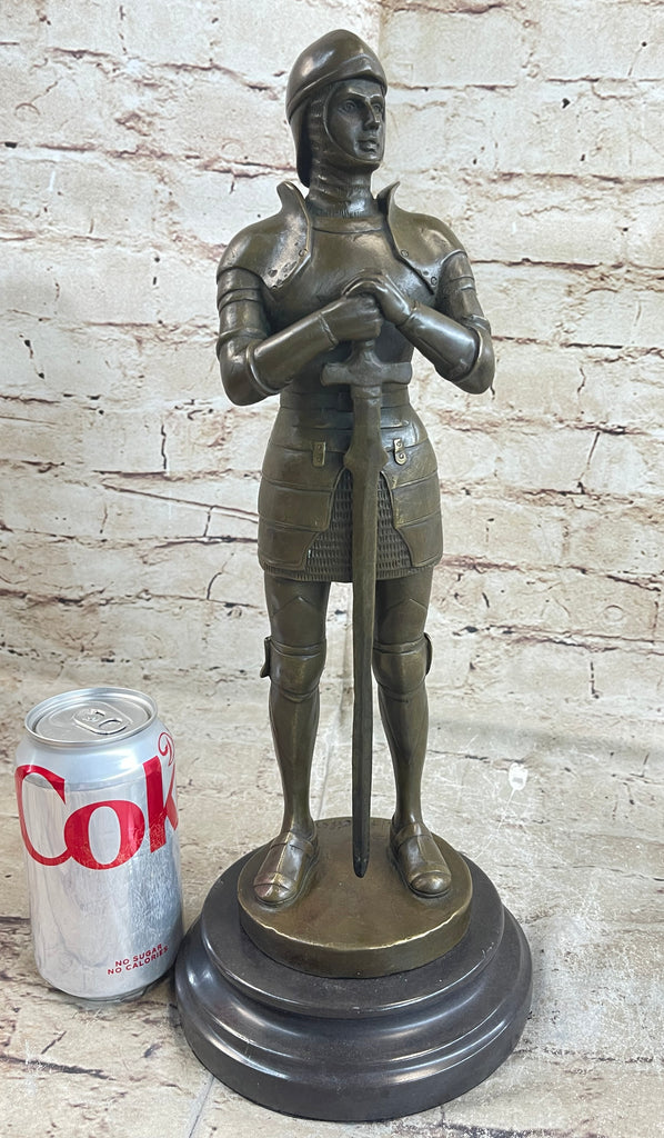 Bronze Sculpture Knight with Armor Bronze Masterpiece Figurine Figure ...