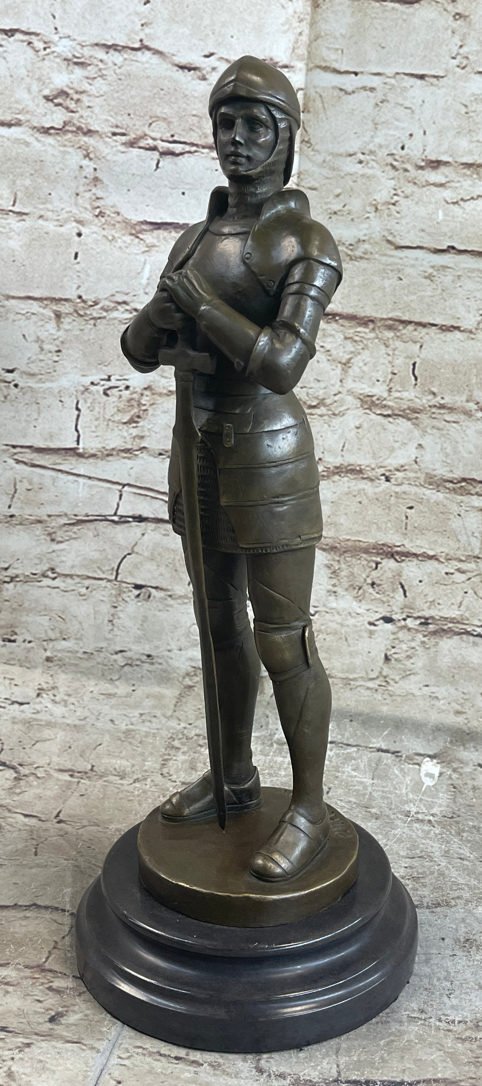 Bronze Sculpture Knight with Armor Bronze Masterpiece Figurine Figure ...