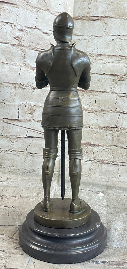 Bronze Sculpture Knight with Armor Bronze Masterpiece Figurine Figure ...