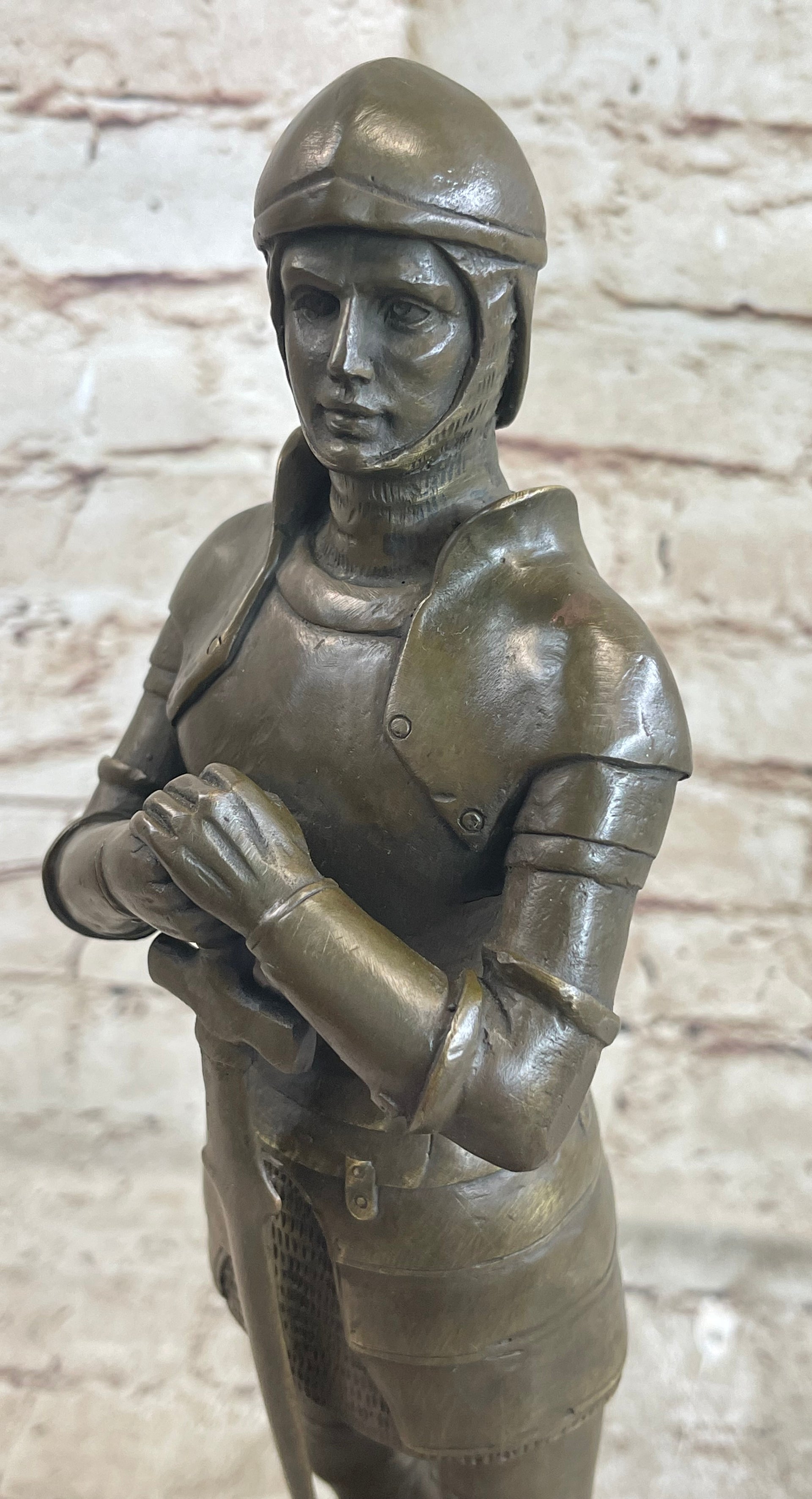 Bronze Sculpture Knight with Armor Bronze Masterpiece Figurine Figure ...