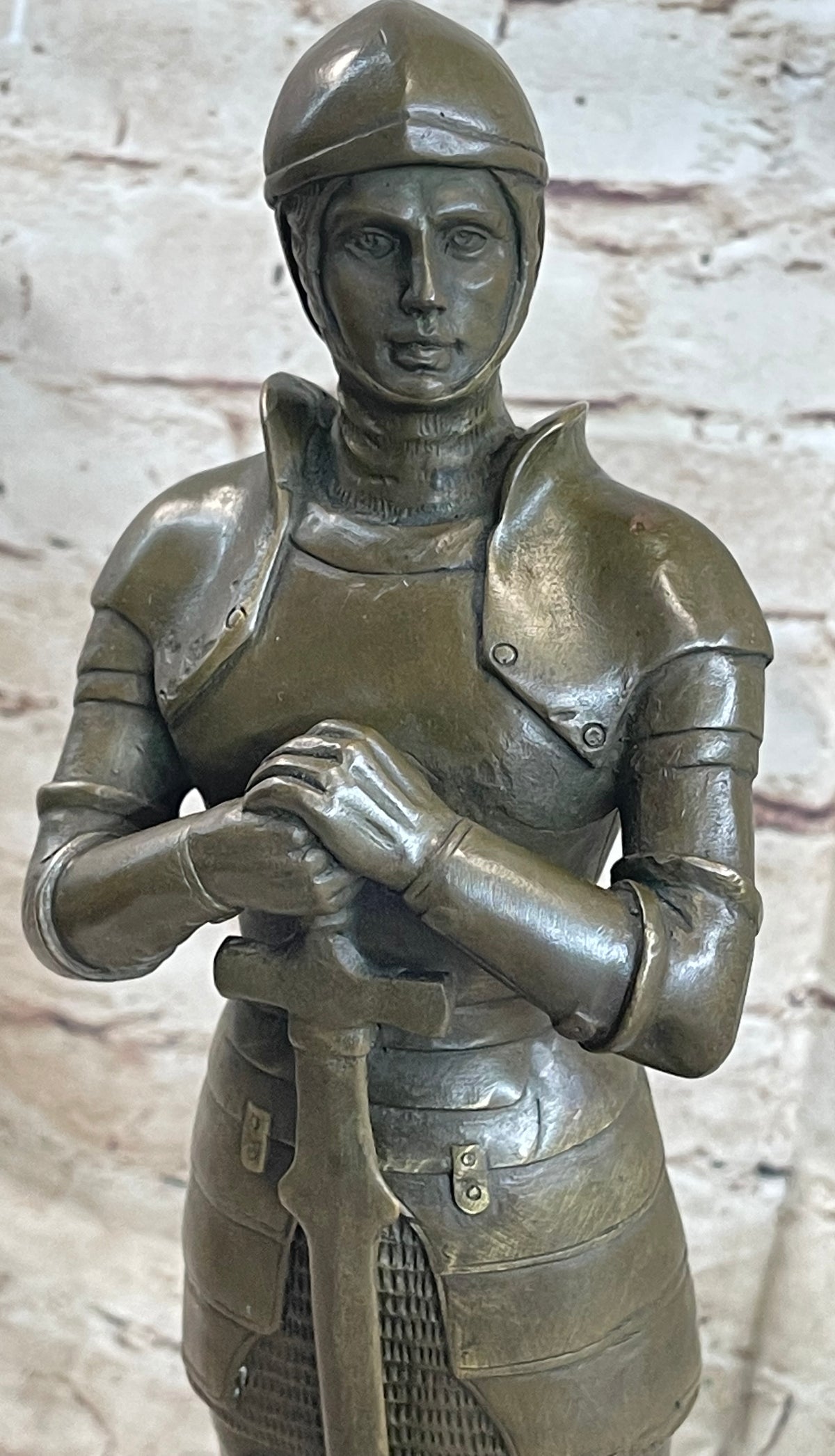 Bronze Sculpture Knight with Armor Bronze Masterpiece Figurine Figure ...