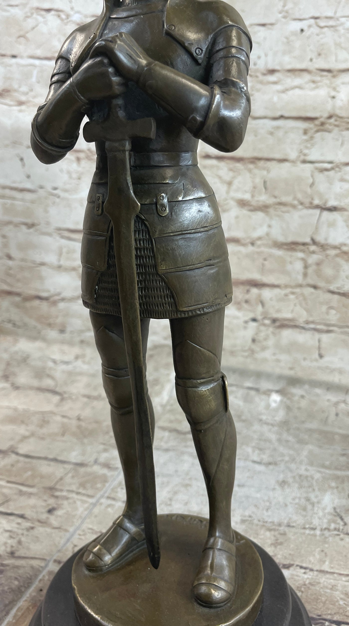 Bronze Sculpture Knight with Armor Bronze Masterpiece Figurine Figure ...