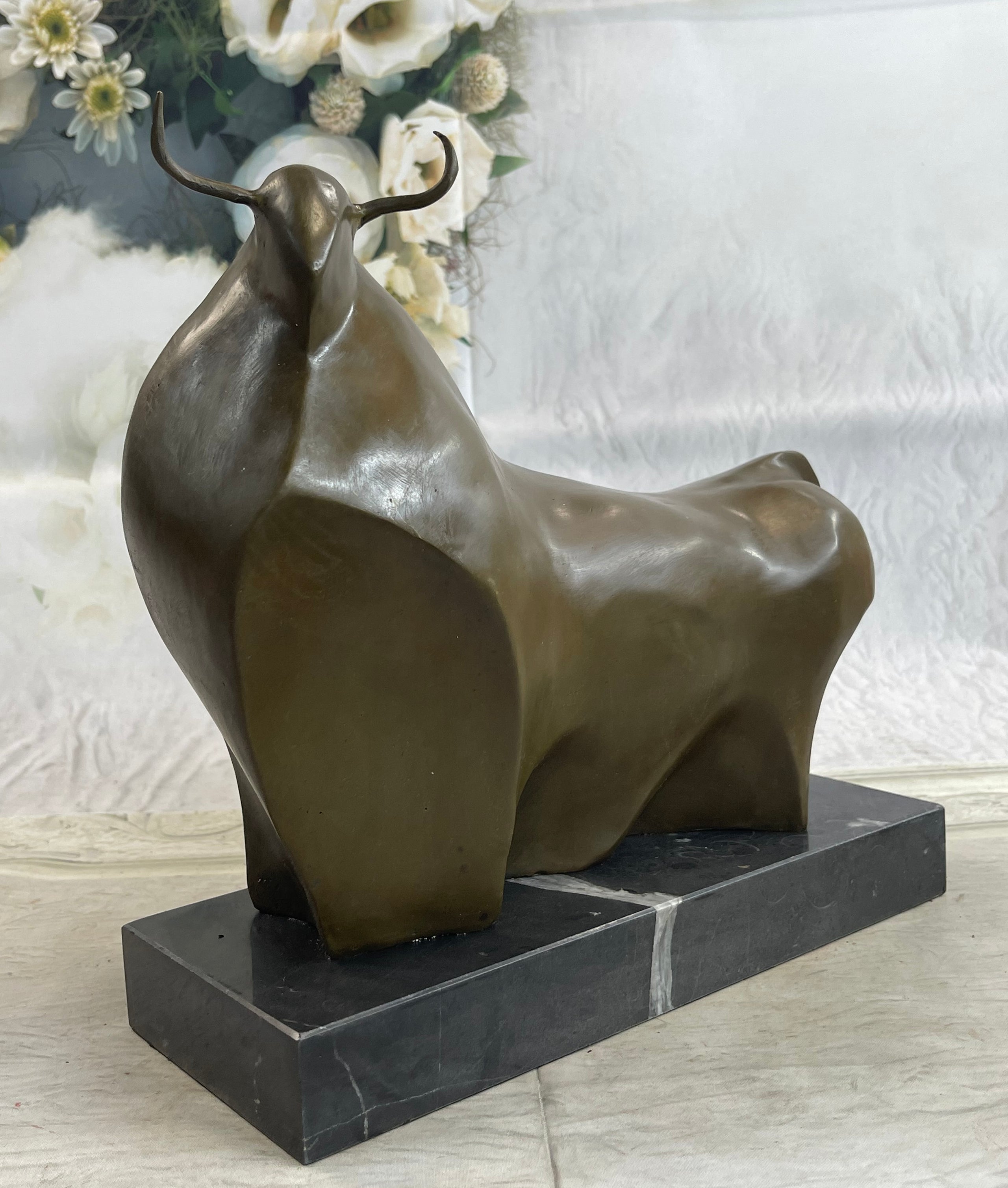 Mid Century Rare Botero Bull 100% Bronze Sculpture Home Decor Artwork ...