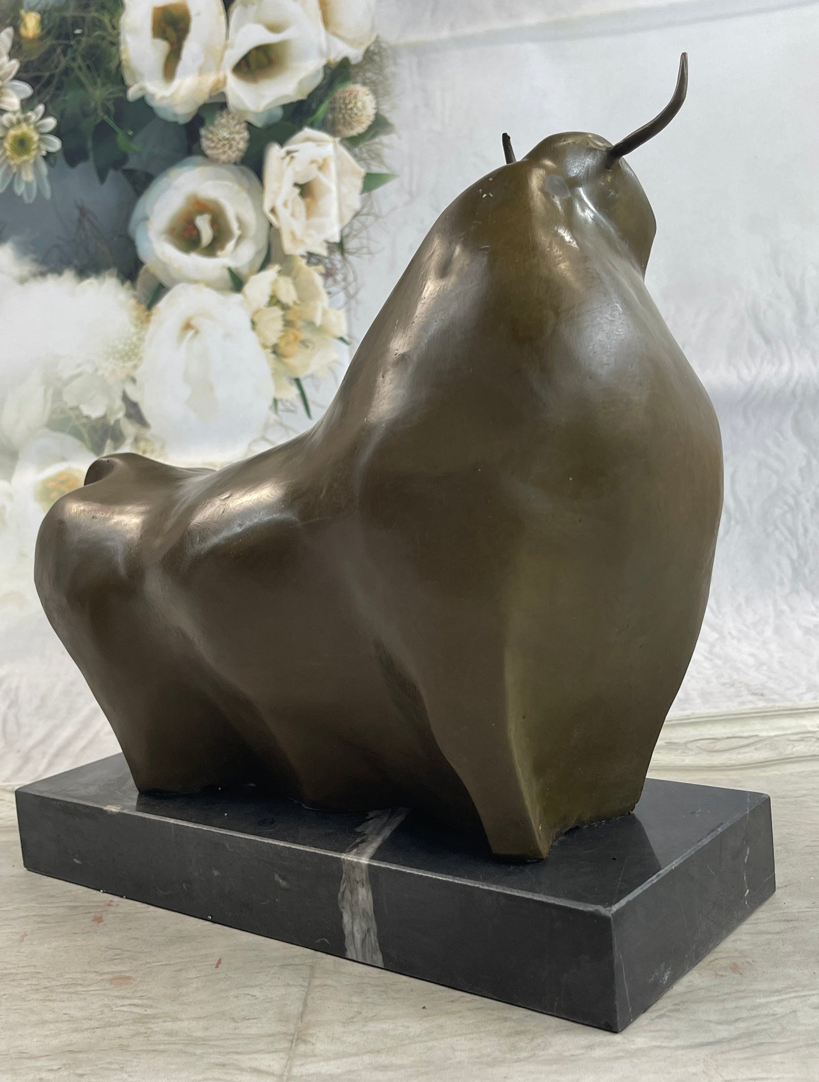 Mid Century Rare Botero Bull 100% Bronze Sculpture Home Decor Artwork ...