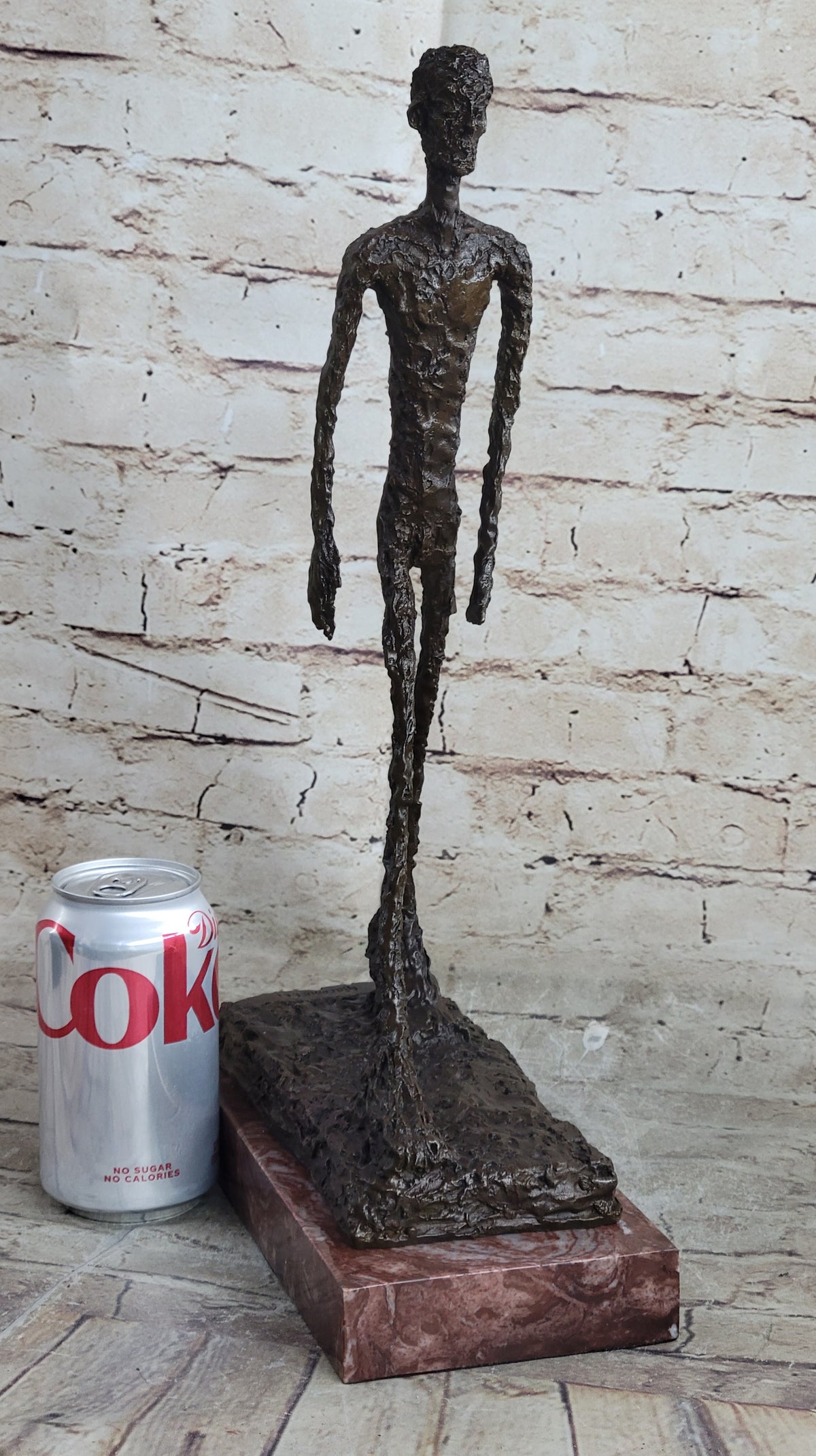 Handcrafted Made by Lost Wax Art Bronze Sculpture Walking Man Figurine ...