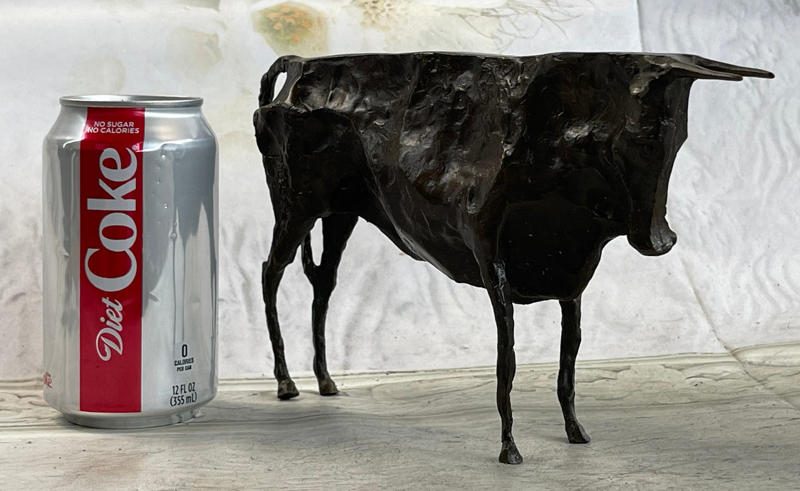 ABSTRACT HOTCAST BRONZE (CUBIST - PICASSO STYLE) BULL STATUE ( SIGNED ...