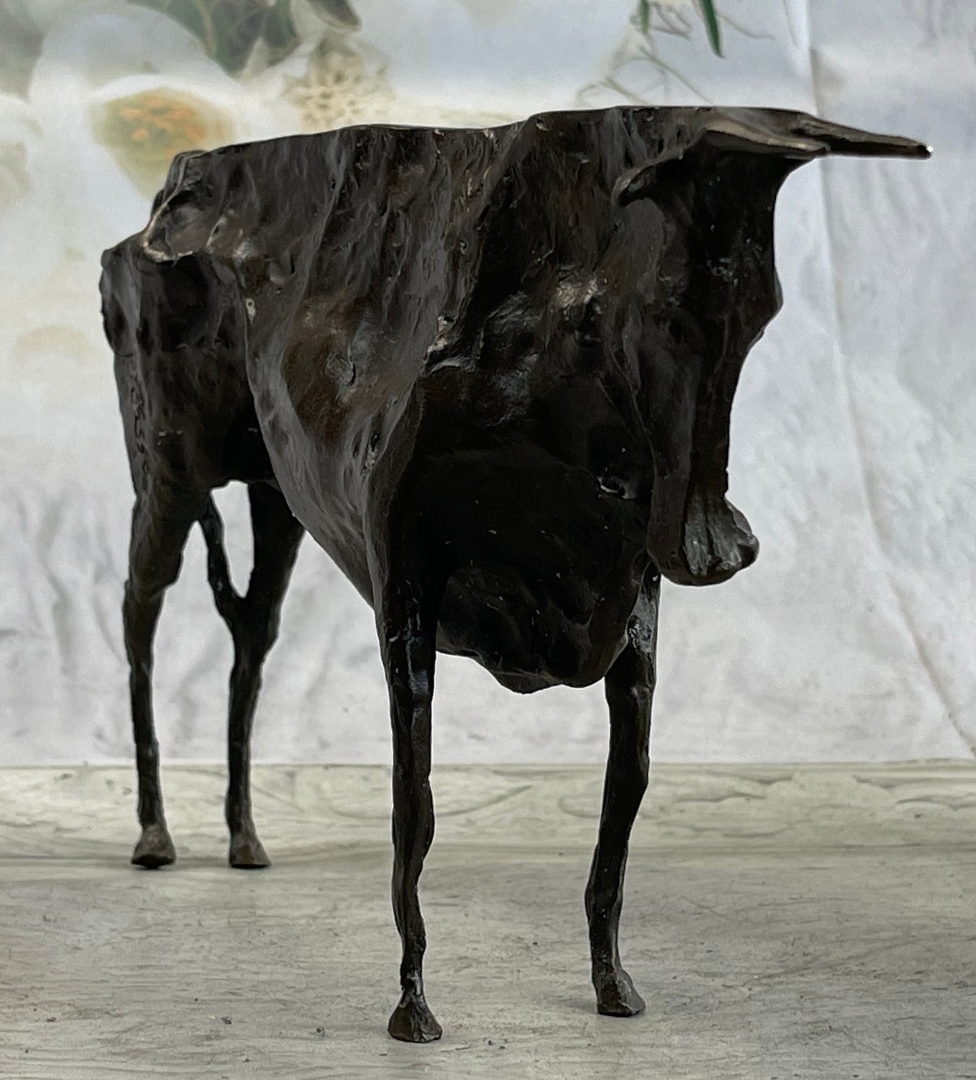 ABSTRACT HOTCAST BRONZE (CUBIST - PICASSO STYLE) BULL STATUE ( SIGNED ...