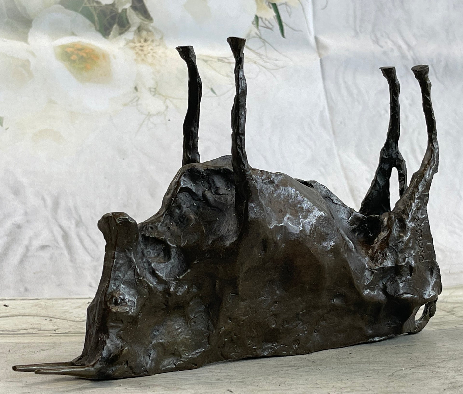 ABSTRACT HOTCAST BRONZE (CUBIST - PICASSO STYLE) BULL STATUE ( SIGNED ...