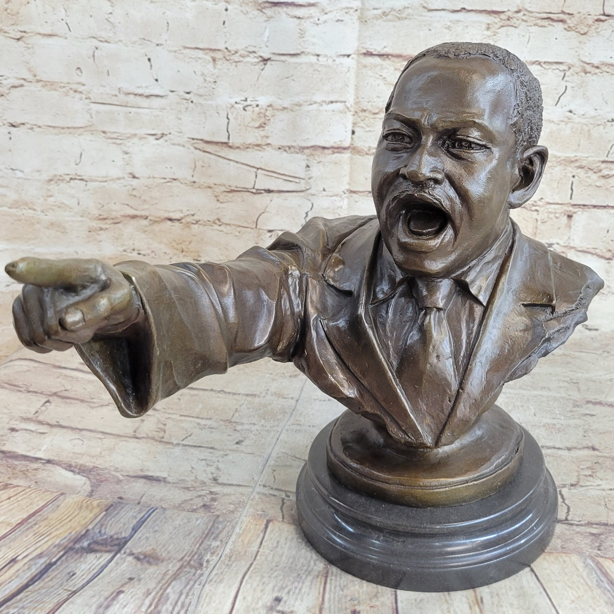 Martin Luther King Jr. MLK Bronze Bust Statue Sculpture Signed Origina ...