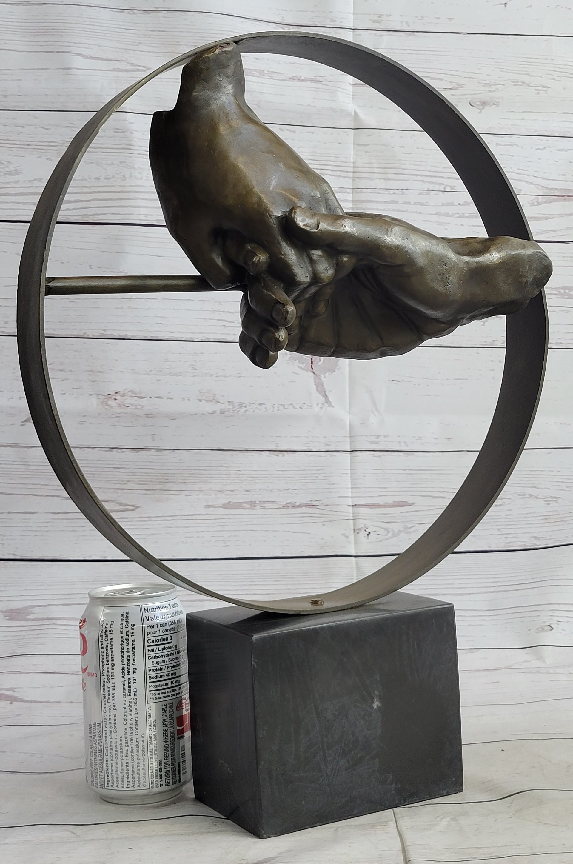 Abstract Surrealist Handshake Bronze Statue Sculpture Modern Art Marbl ...